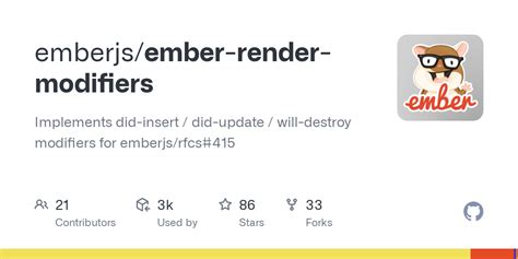 Github Emberjsember Render Modifiers Implements Did Insert Did