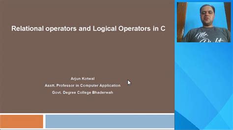 Relational And Logical Operators In C Youtube