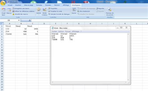 [vba e]ecriture de données dans un fichier texte macros et vba excel