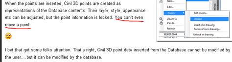 Updating Survey Database Points Autodesk Community