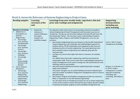 Relevance Of Systems Engineering To Project Cases Ppmp20012