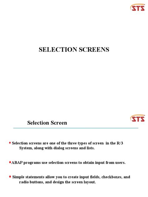 Selection Screen Pdf Computer Engineering Software Engineering