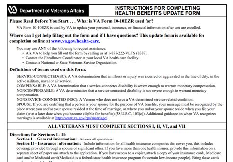Va Form 10 10ezr Printable