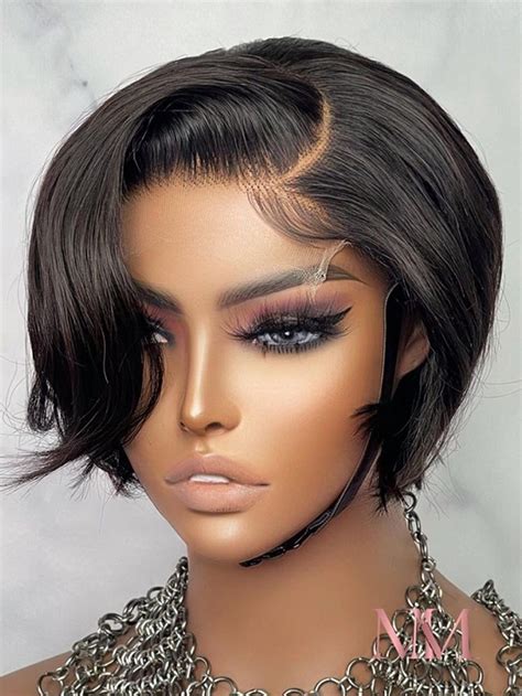 1341 Lace Front Pixie Cut Human Hair Wig Human Hair Wigs Human Hair Human Hair Lace Wigs