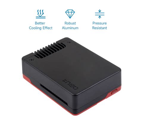 Argon Neo Aluminijum Kućište Za Raspberry Pi 5 Ventilator Crnocrveno