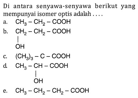 Kumpulan Contoh Soal Struktur Tata Nama Sifat Isomer Identifikasi
