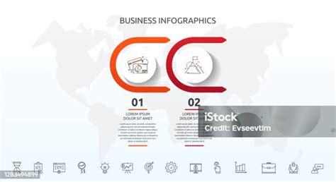 두 아이콘 다이어그램 그래프 프레젠테이션에 대한 벡터 인포그래픽 템플릿 서클 0명에 대한 스톡 벡터 아트 및 기타 이미지 0