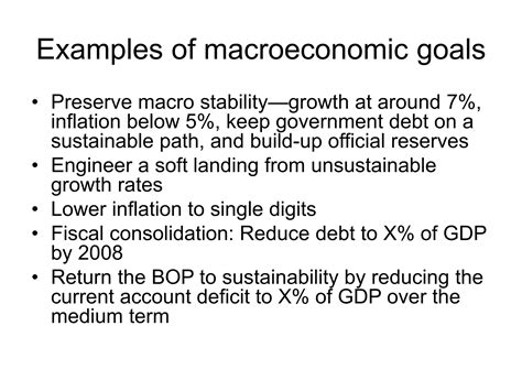 The Macroeconomic Framework Ppt