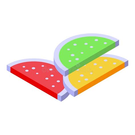 Colorful 3d Pie Chart Segments In Isometric View For Data Presentation Stock Vector