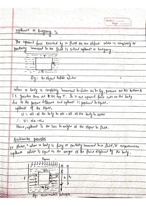 Solution Fluid Statics Class 12 Notes Studypool