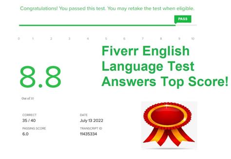 fiverr english language words and phrases skill test answers 2022