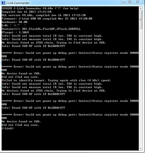 J Link Error Could Not Power Up Debug Port Controlstatus Register Reads D0000000