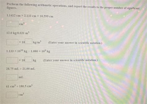 Solved Perform The Following Arithmetic Operations And Chegg