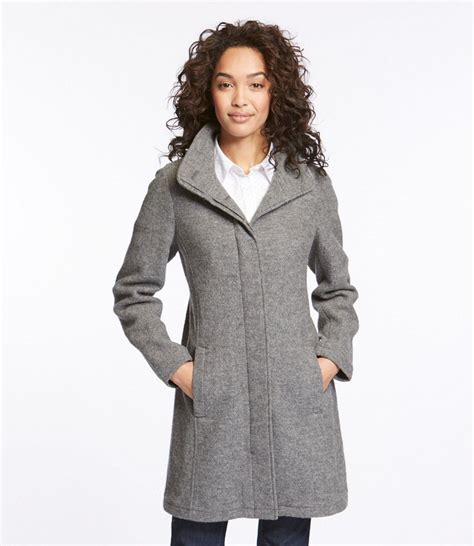 Womens Llbean Boiled Wool Coat Womens At Llbean
