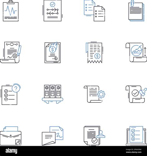 Profiles Line Icons Collection Bio Personality Identity Character Portfolio Resume Image