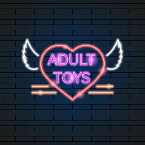 Resumen sexo amor tienda juguetes para adultos luz de neón lámpara eléctrica fondo vector diseño