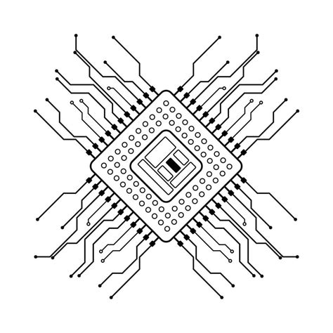 Vector Illustration Of Linear Microcircuit 19021473 Vector Art At Vecteezy