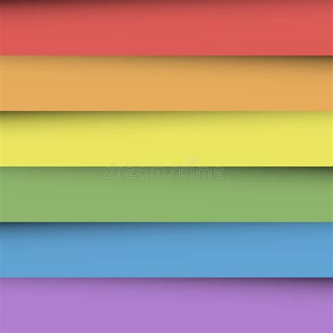 Overlapping Colorful Paper Sheets In Colors Of Rainbow Spectrum Stock Vector Illustration Of