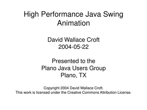 PPT High Performance Java Swing Animation PowerPoint Presentation