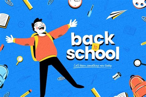 학교 배너로 돌아가기 자세한 내용 무료 벡터