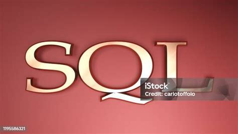 빨간색 사틴 배경에서 Sql 사틴 구리 쓰기 3d 렌더링 그림 3차원 형태에 대한 스톡 사진 및 기타 이미지 3차원 형태