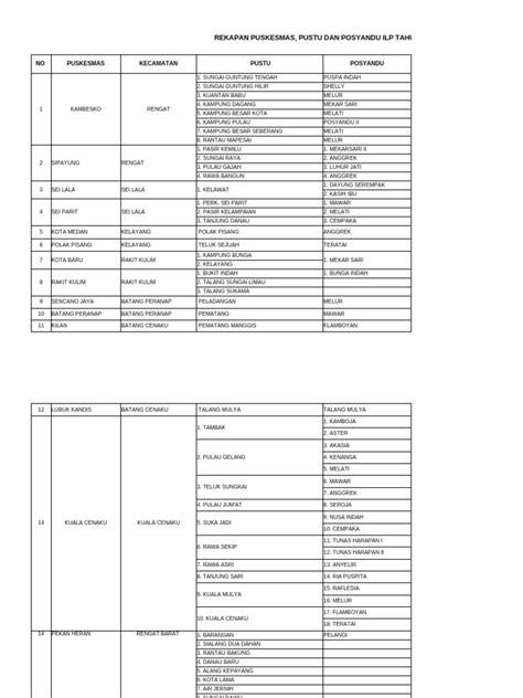 Rekapan Pkm Pustu Dan Posyandu Ilp 2024 Ed 2 Pdf