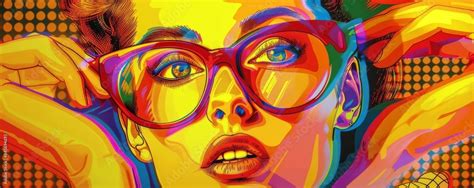 Pop Art Portrait Effect With Bold Colors And Comic Book Inspired