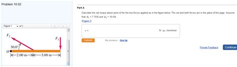 Solved Calculate The Net Torque About Point O For The Two Chegg