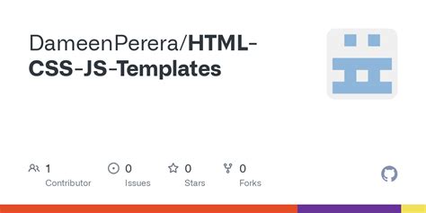 github dameenperera html css js templates