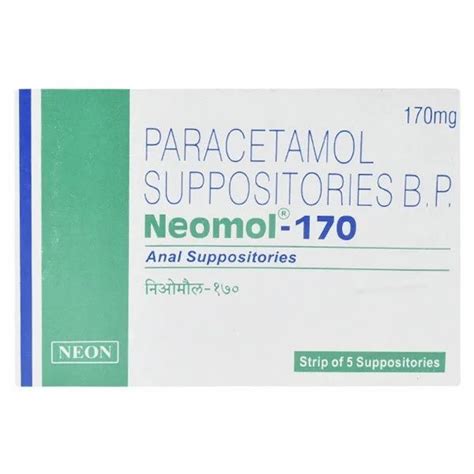 Neomal Suppository Paracetamol170 At Best Price In Jammu