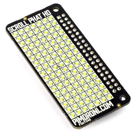 scroll phat hd module with 17x7 led matrix display for raspberry pi