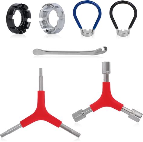 Kit De 7 Clés à Rayons Pour Vélo Outil Portable Comprenant 2 Clés à