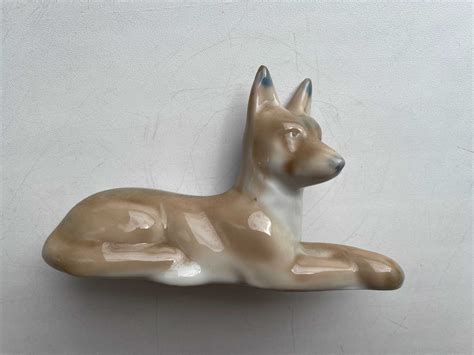 Статуэтка фарфоровая Собака Овчарка старая Городница фигурки СССР 300 грн Предметы искусства