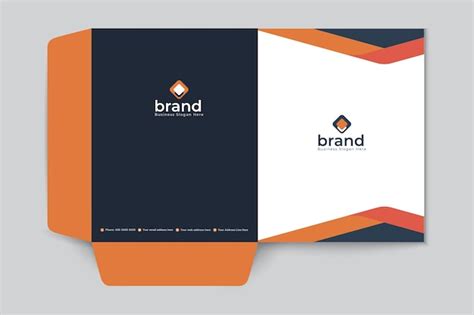 Premium Vector Stylish Presentation Folder Template