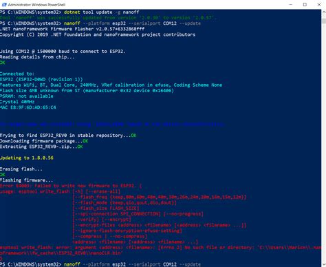 ESP Unable To Flash Missing Files In Latest Build Issue Nanoframework Home GitHub
