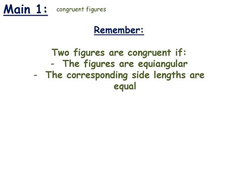 Congruence Lo All Pupils Can Find Congruent Figures Ppt Download