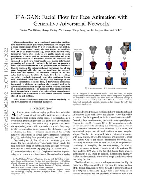 Pdf F3a Gan Facial Flow For Face Animation With Generative Adversarial Networks