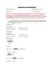 Experiment Buffers Post Lab Worksheet Docx Experiment Post Lab Worksheet NAME