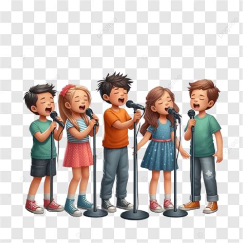 어린이 그룹 노래 노래 클립 아트 이미지 노래를 부르는 어린이 그룹 클립 아트 이미지 노래를 부르는 어린이 그룹 아이콘 이미지 명음 Png 일러스트 및 이미지 에 대한