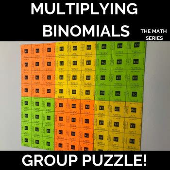 Multiplying Binomials Group Puzzle By The Math Series TpT