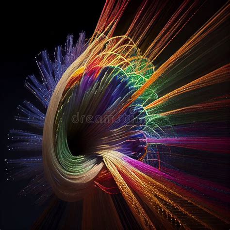 Fiber Optics Lights Abstract Background Stock Illustration Illustration Of Technology Closeup