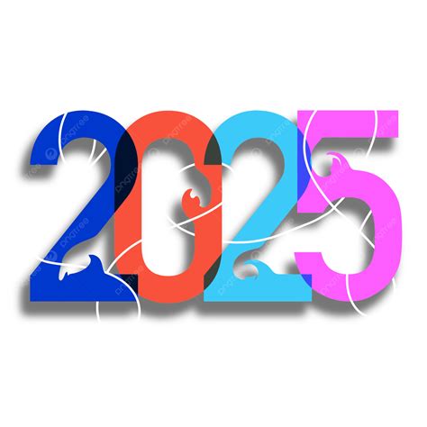 2025 팝 아트 디자인 텍스트 새해 달력 2025 새해 2025년 달력 2025 아트 글꼴 Png 일러스트 및 Psd 이미지 무료 다운로드 Pngtree