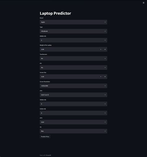 Github Prabhat0499project Laptop Price Predictor Machine Learning