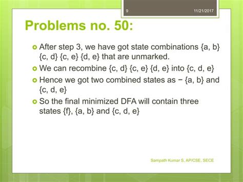 1 9 Minimization Of Dfa Pptx Technology And Computing