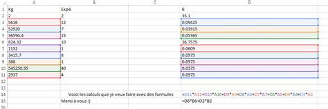 Somme Avec Multiplication Sur Plusieurs Colonnes
