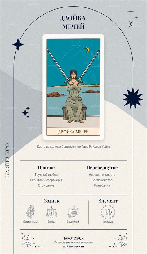 ⚔ Карта Таро этого дня Двойка Мечей ⚔ Когда мы встречаемся с двумя мечами мы сталкиваемся с