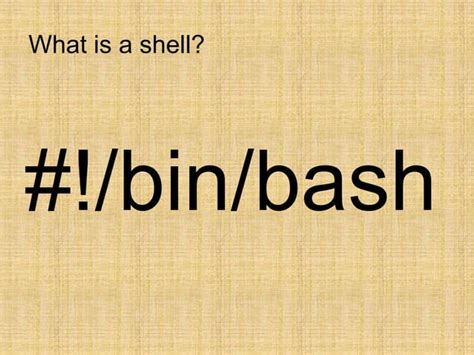 Unix Shell Scripting Basics PPT