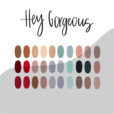 Hey Gorgeous Procreate Color Palette Procreate Tool Procreate Colors Digital Download Etsy