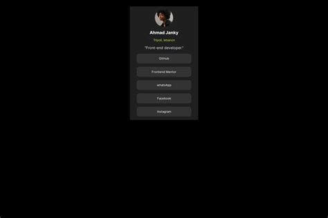 Frontend Mentor Social Links Profile Using Css And Html Coding