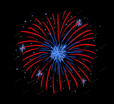 Red White Blue Fireworks Svg Png Clipart Bundle — Drypdesigns
